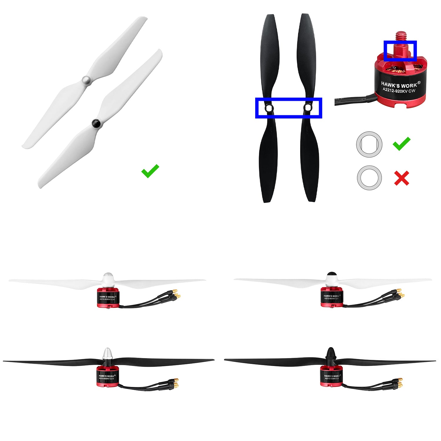 2212 Brushless Motor 920KV 2-4S – HAWK'S WORK