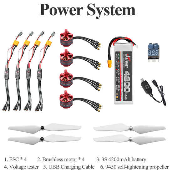 F450 Drone Kit to build, DIY 450mm Wheelbase 4-axis Multi-rotor Drone ...