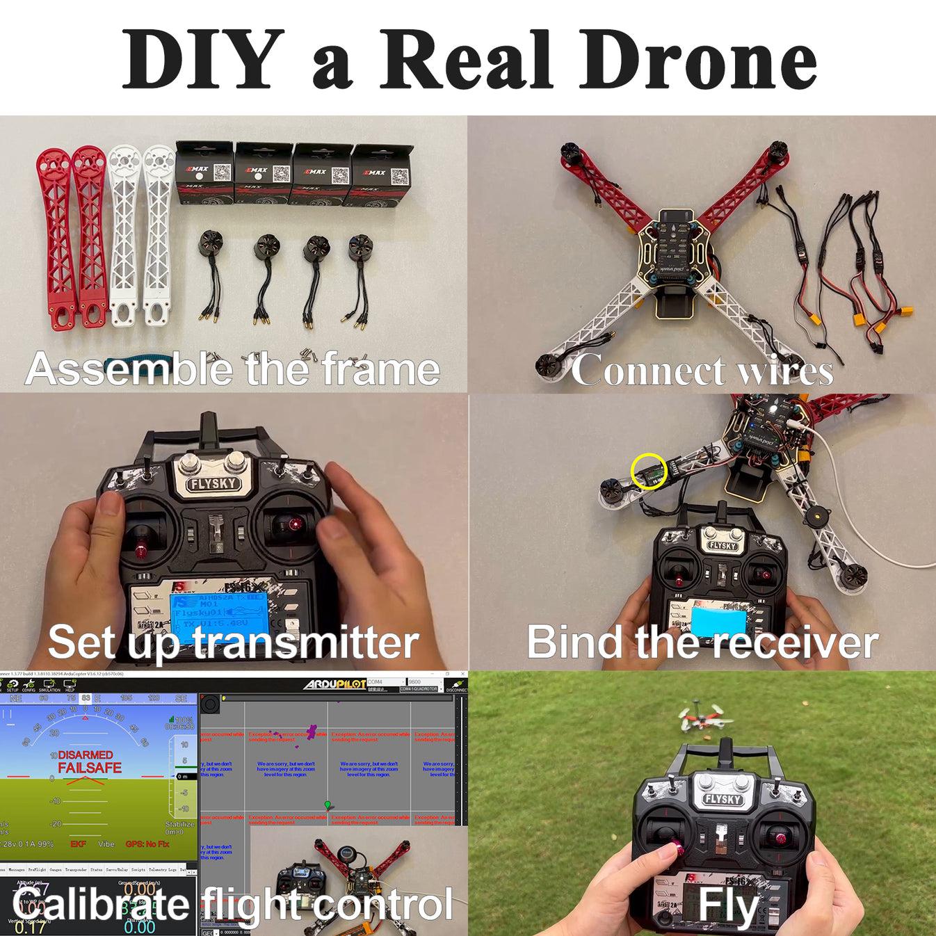 F450 Drone Kit to build, DIY 450mm Wheelbase 4-axis Multi-rotor Drone ...