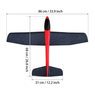 860mm Foam Glider, Super Large Airplane Toy for Kids & RC Hobbyists (2 ...