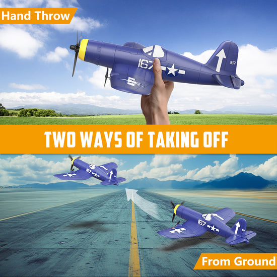 3 Channel RC Plane F4U Corsair, Remote Control Warbird Ready to Fly, 2 ...