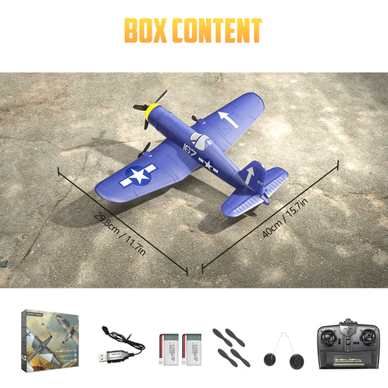3 Channel RC Plane F4U Corsair, Remote Control Warbird Ready to Fly, 2 ...